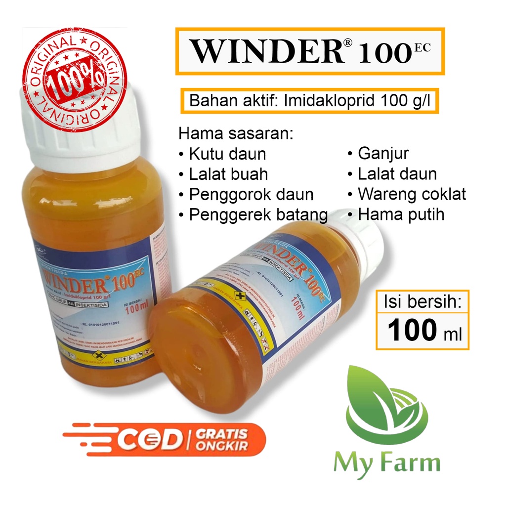 Jual Winder 100 Ec Cair Insektisida Obat Semprot Pembasmi Hama Walang ...