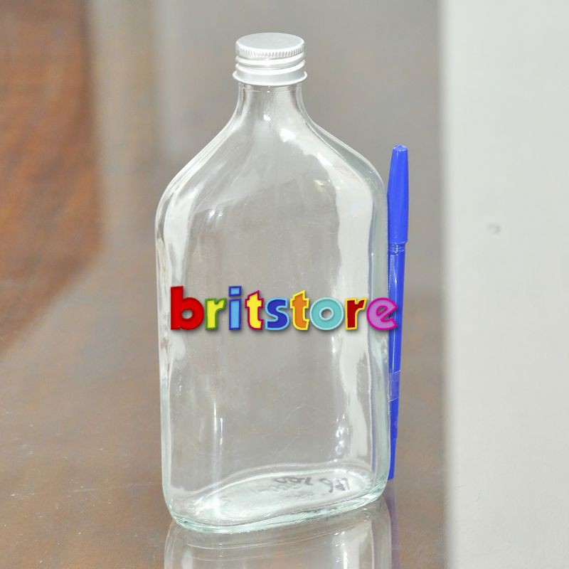 Jual Botol Kaca 500ml BP500 Gepeng/ Botol Juice Kopi Susu Madu/ Botol ...