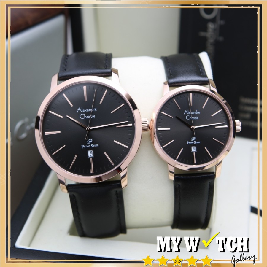 Jual ALEXANDRE CHRISTIE Jam Tangan Couple / Pasangan Primosteel Kulit ...