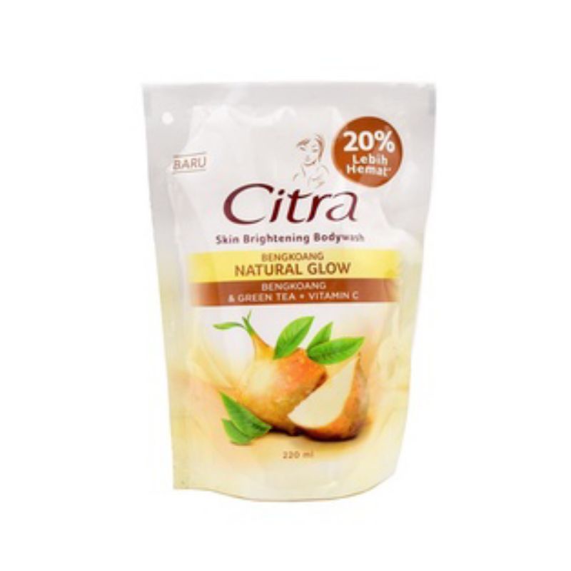 Jual Citra natural glow bengkoang body wash 220ml refil | Shopee Indonesia