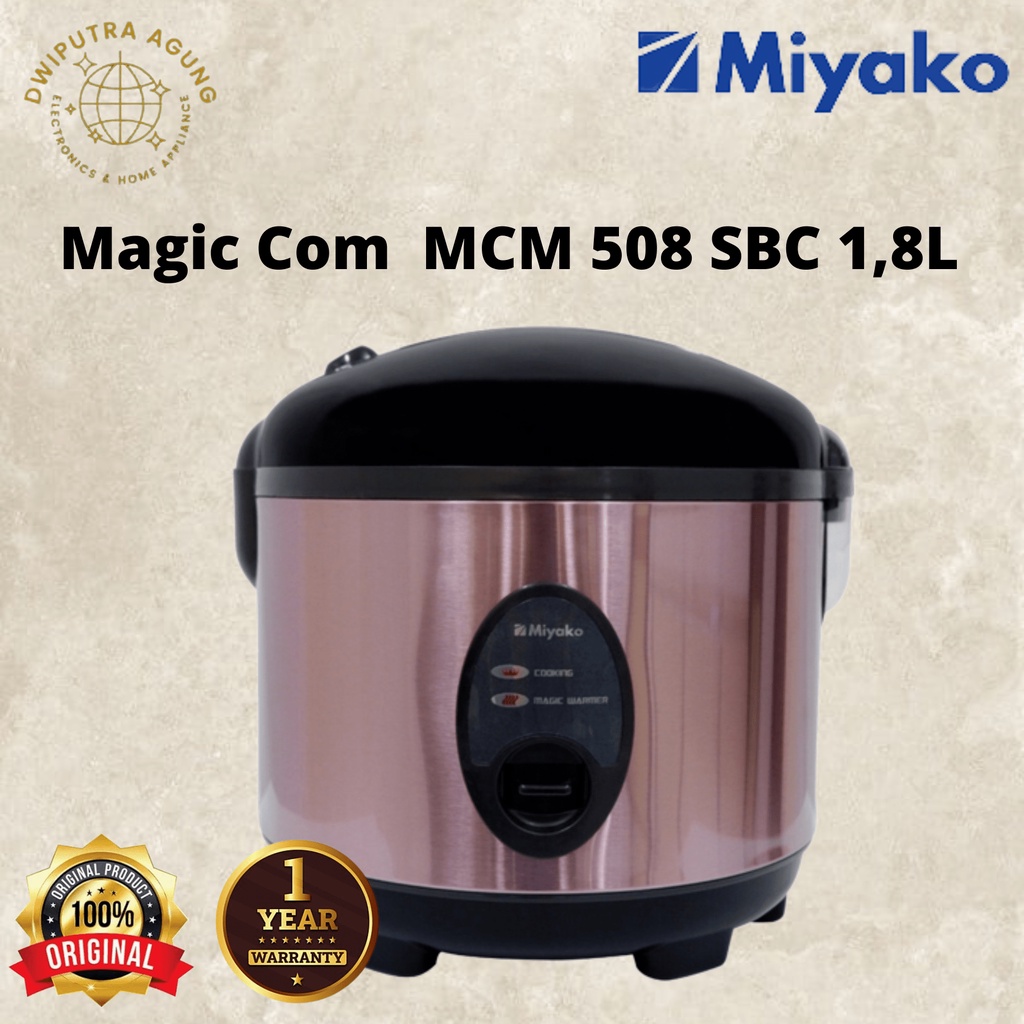 Jual MAGIC COM RICE COOKER 3 IN 1 MIYAKO MCM 508 SBC MCM508 SBC MCM ...