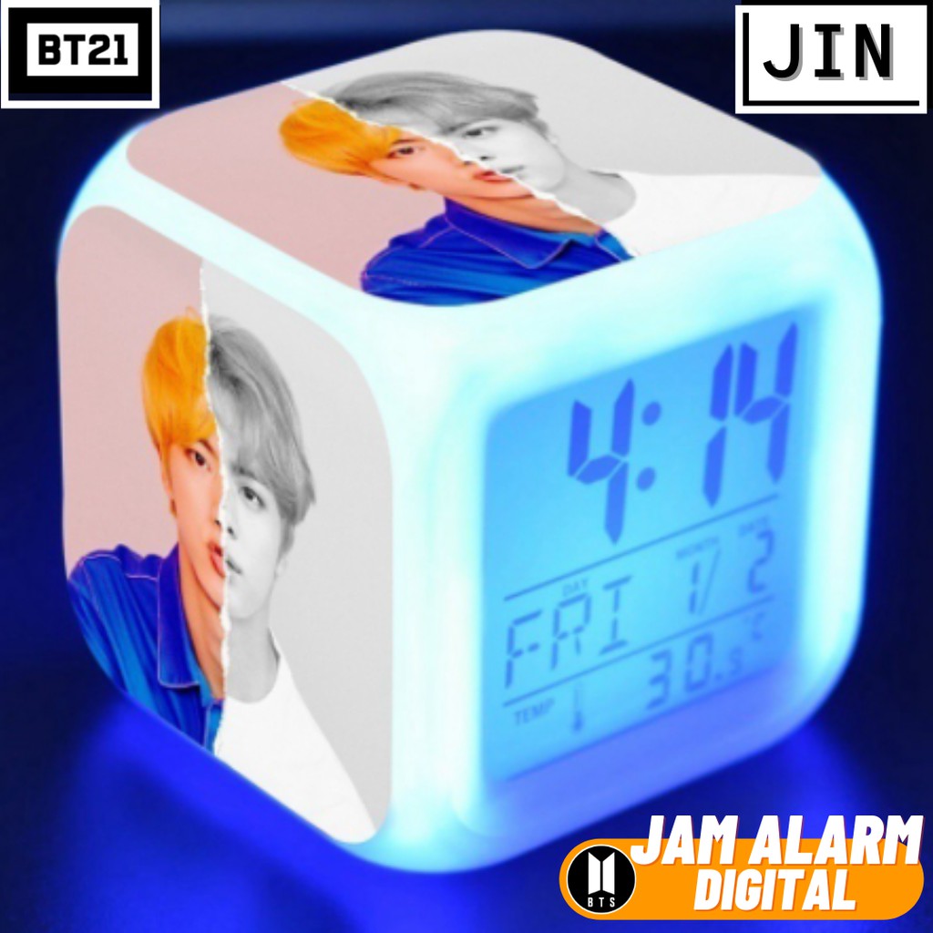 Jual Jam Weker Digital Alarm Clock Weaker Led Color Change Kpop Bangtan ...