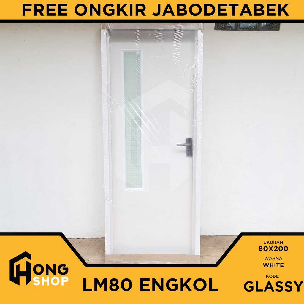 Jual Pintu Kamar Mandi PVC Tebal + Kaca Es GLASSY 80x200 - LM80 ENGKOL ...