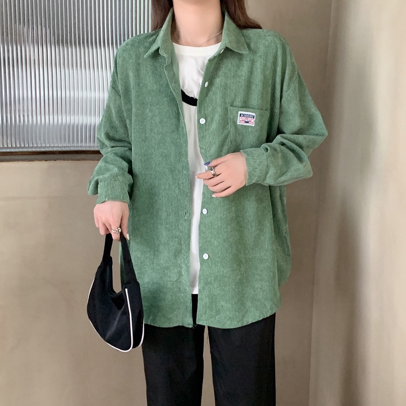 Jual YURUMA Corduroy Shirt/Jaket Korduroi Korea Kemeja Lengan Panjang ...