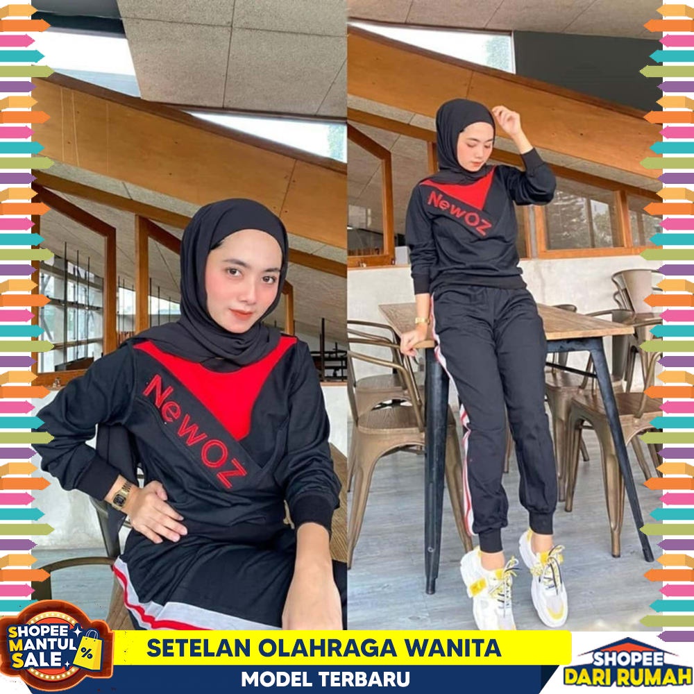 Jual Logo BORDIR Baju SENAM Kaos Olahraga WANITA Fitnes Lari Gym Cewek ADL01 Baju olahraga ...