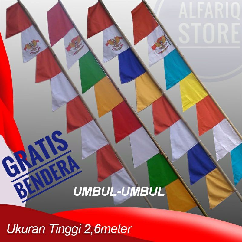 Jual BENDERA UMBUL UMBUL WARNA WARNI.BENDERA UMBUL UMBUL PANJANG ...