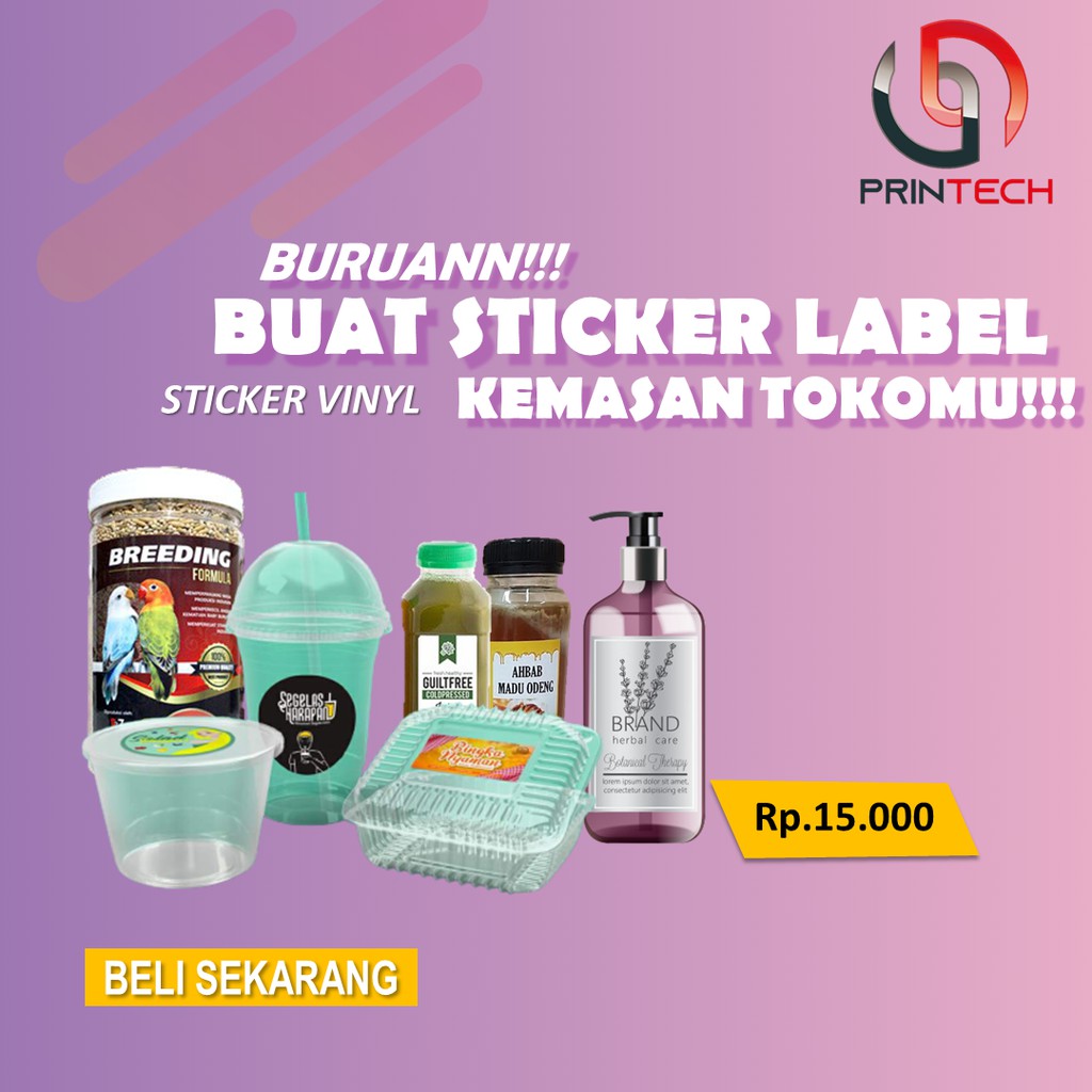 Jual Stiker Vinyl A3 / Stiker Label Vinyl A3 | Stiker Kemasan Print ...