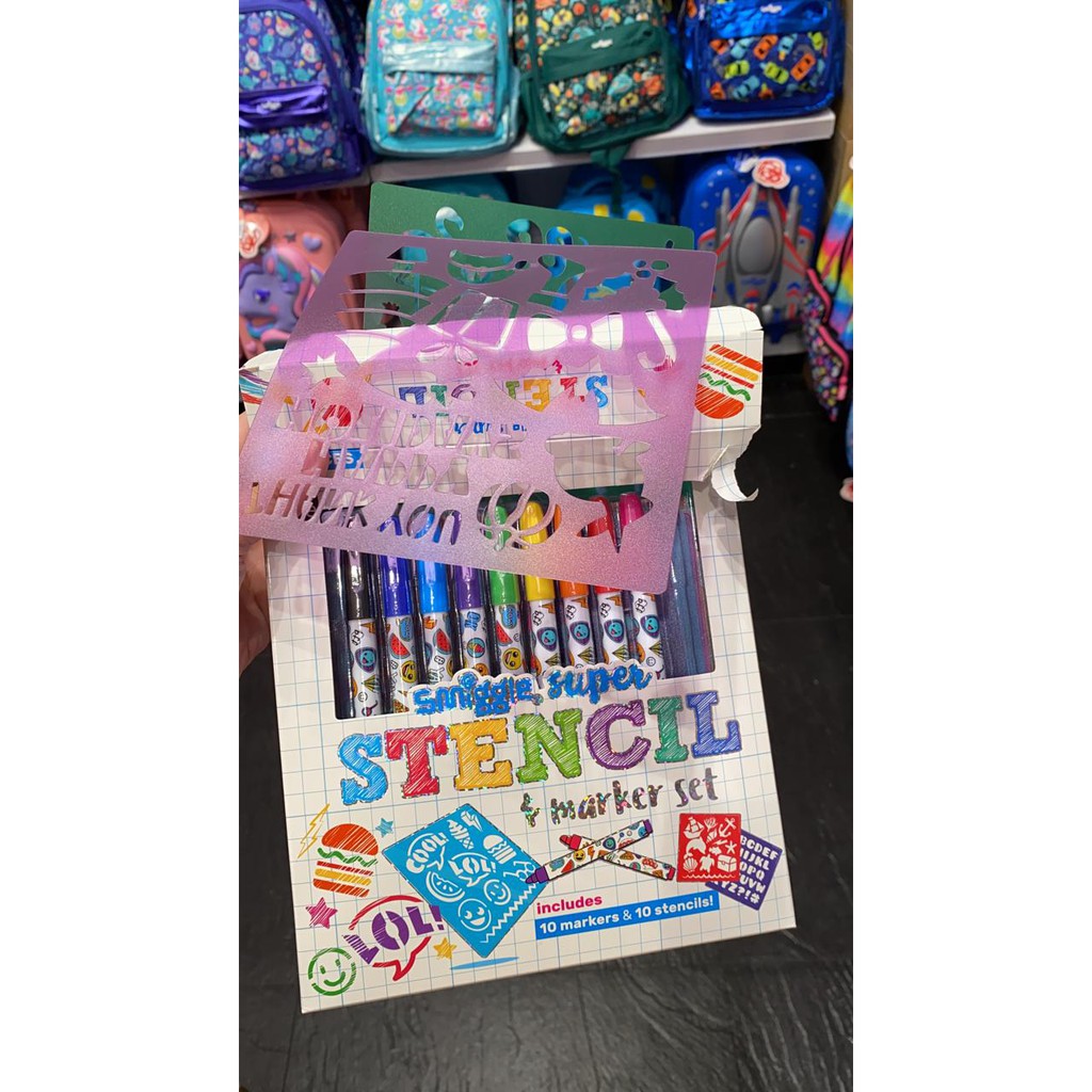 Jual SMIGGLE STENSIL AND MARKER SET - spidol smiggle | Shopee Indonesia