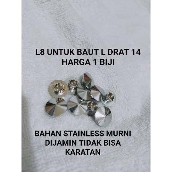 Jual KANCING BAUT L8 STAINLESS TUTUP BAUT L8 STAINLESS kancing baut ...