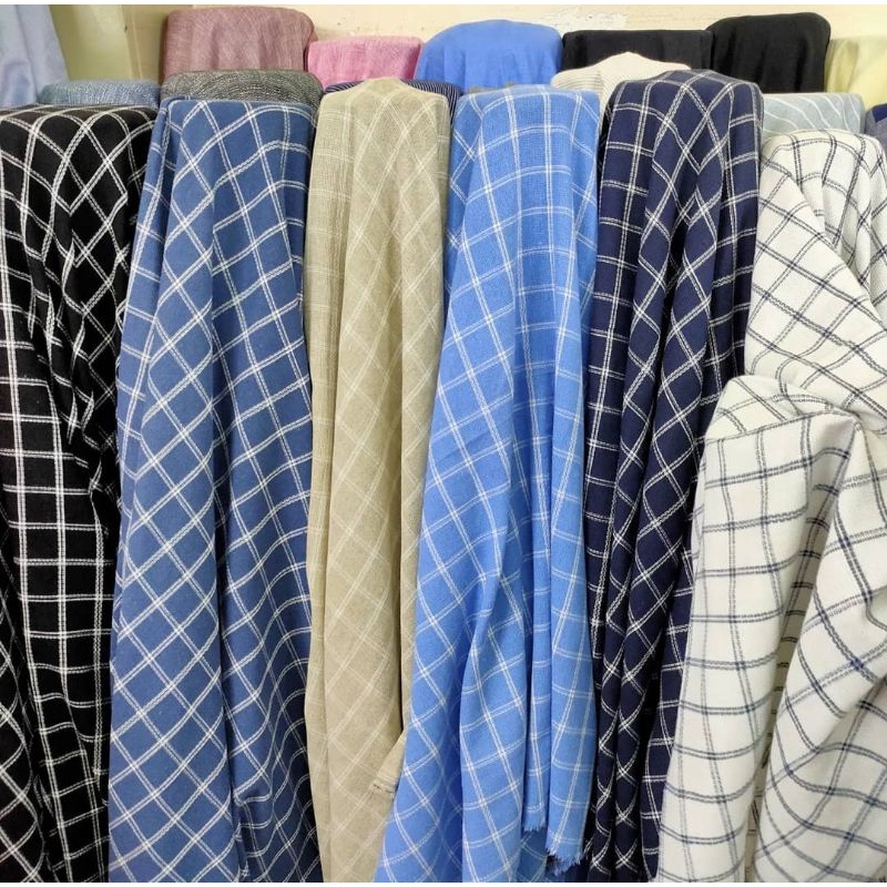 Jual Bahan kain linen serat karung kotak(per 1 meter) | Shopee Indonesia