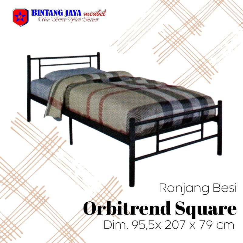 Jual Ranjang Besi Orbitrend Square Uk. 90x200 | Shopee Indonesia