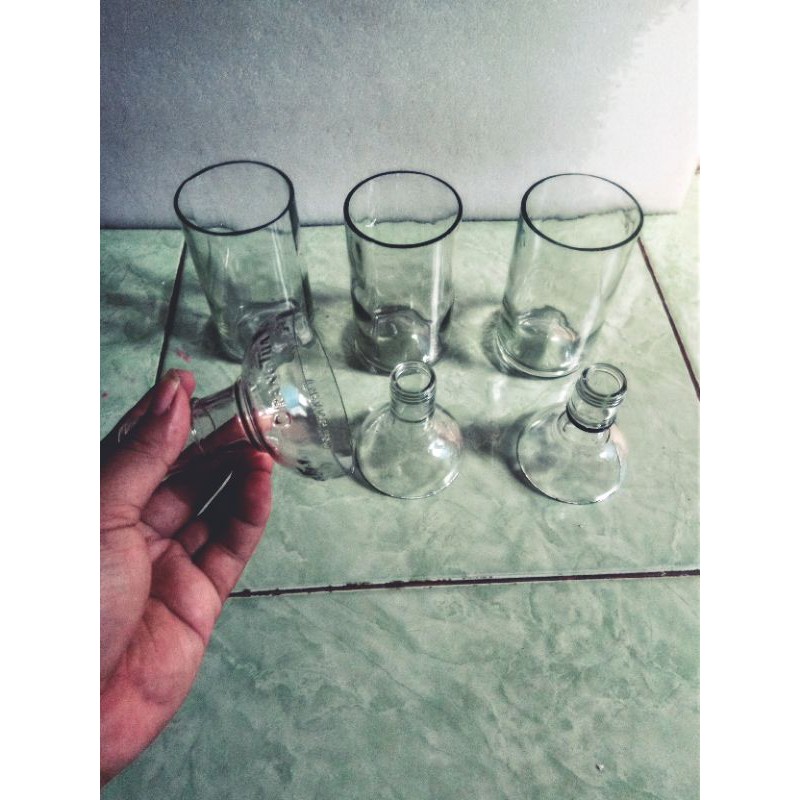 Jual botol kaca potong botol hias botol unik | Shopee Indonesia