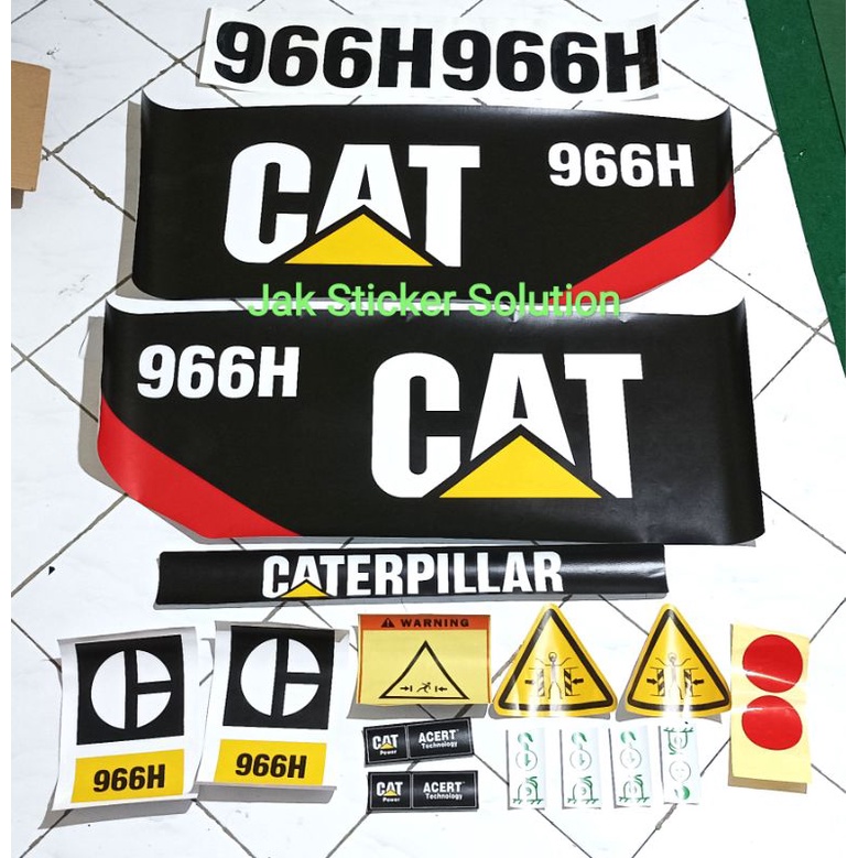 Jual Stiker Wheel Loader Caterpillar Cat 966H Decal Alat Berat | Shopee ...