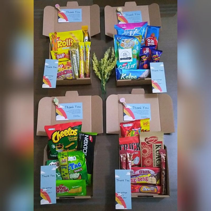 Jual SNACKBOX HEMAT 25K - 60k/ SNACK BOX FREE /GIFTBOX MURAH/ HAMPERS WISUDA BIRTHDAY KADO NATAL ...