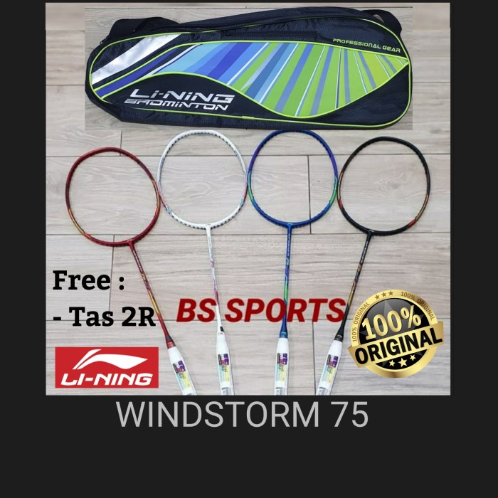 Jual Raket Badminton Raket Lining Windstorm 75 Original!! | Shopee ...