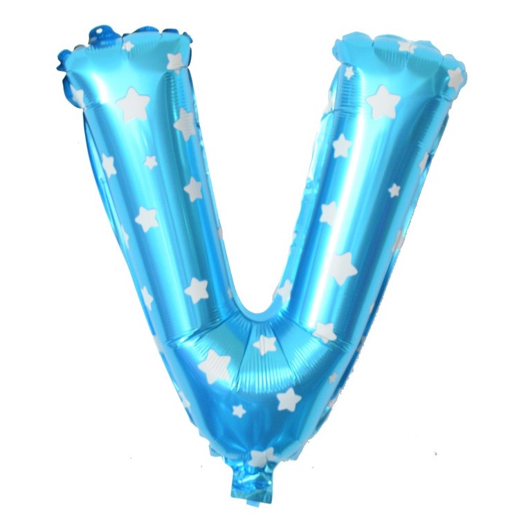 Jual DINOSO Balon Foil Huruf Biru 16 Inch 40cm A-Z Angka Biru 0-9 Biru ...