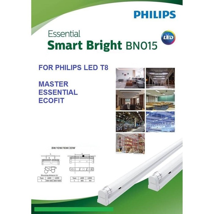 Jual TL Essential T8 LED Tube batten Philips 16w 16 watt set ecofit | Shopee Indonesia
