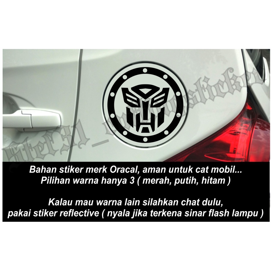 Jual Stiker cutting tutup tanki mobil gambar transformer | Shopee Indonesia