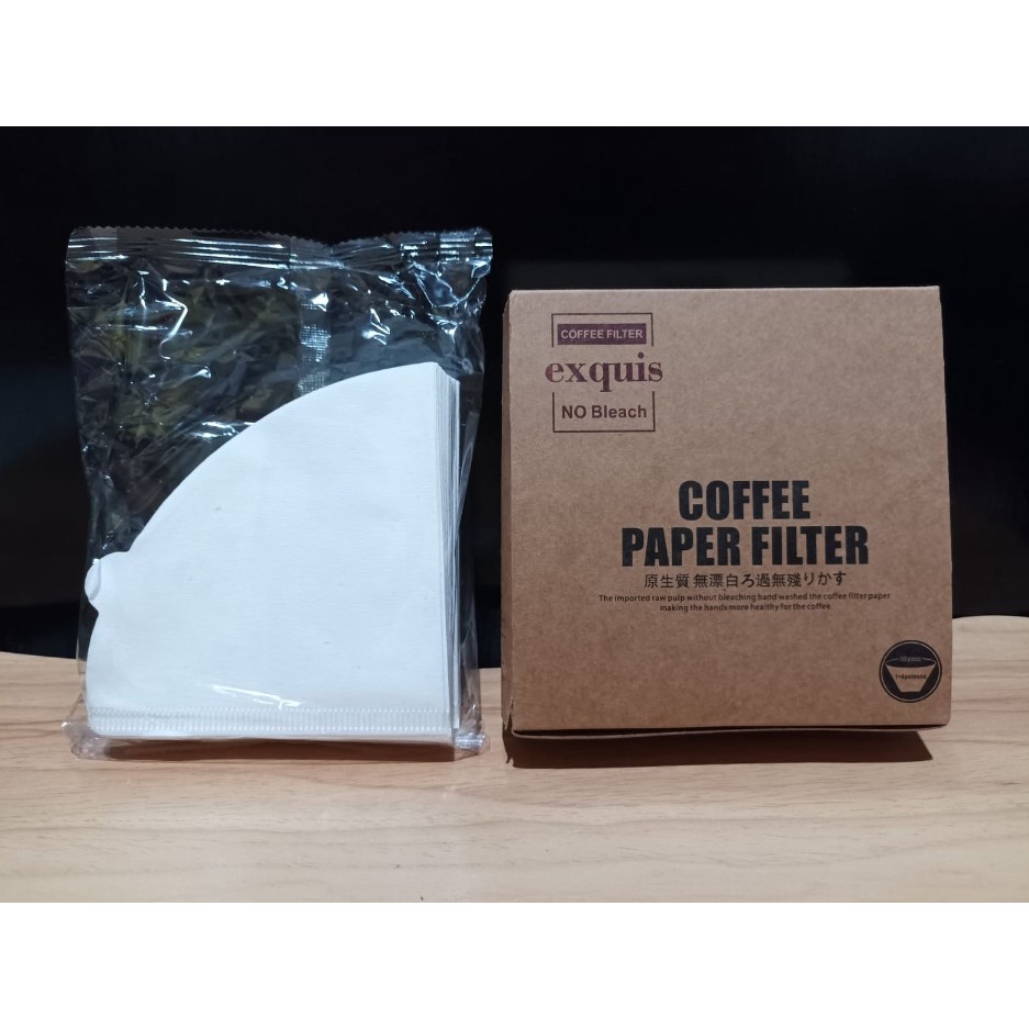 Jual Paper Filter V60 02 isi 100 Exquis No Bleach Putih Kertas Saring ...