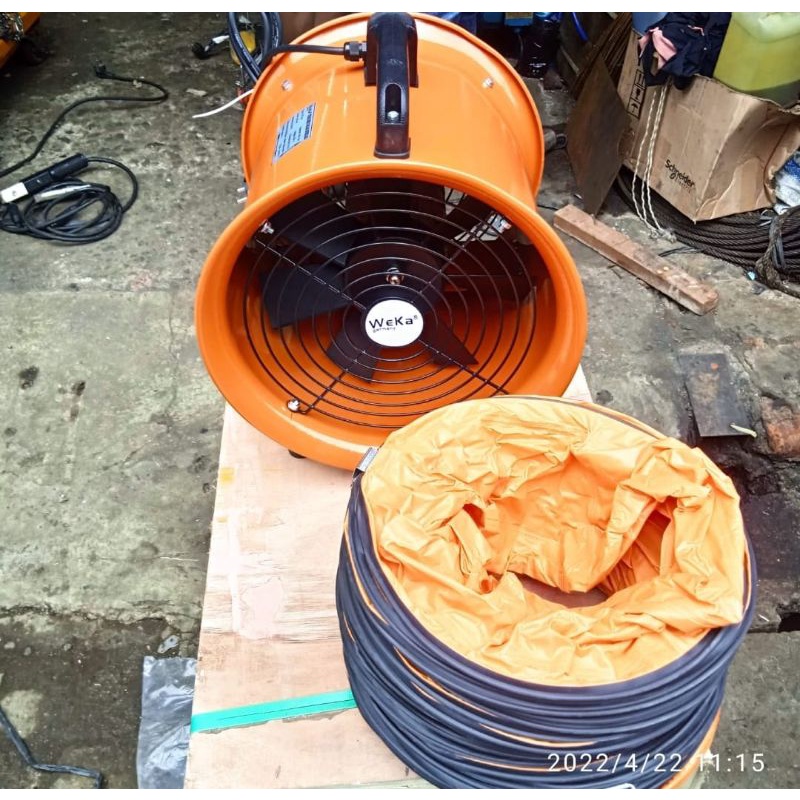 Jual kipas angin portable size 12 inch kipas blower WEKA + selang 5 ...
