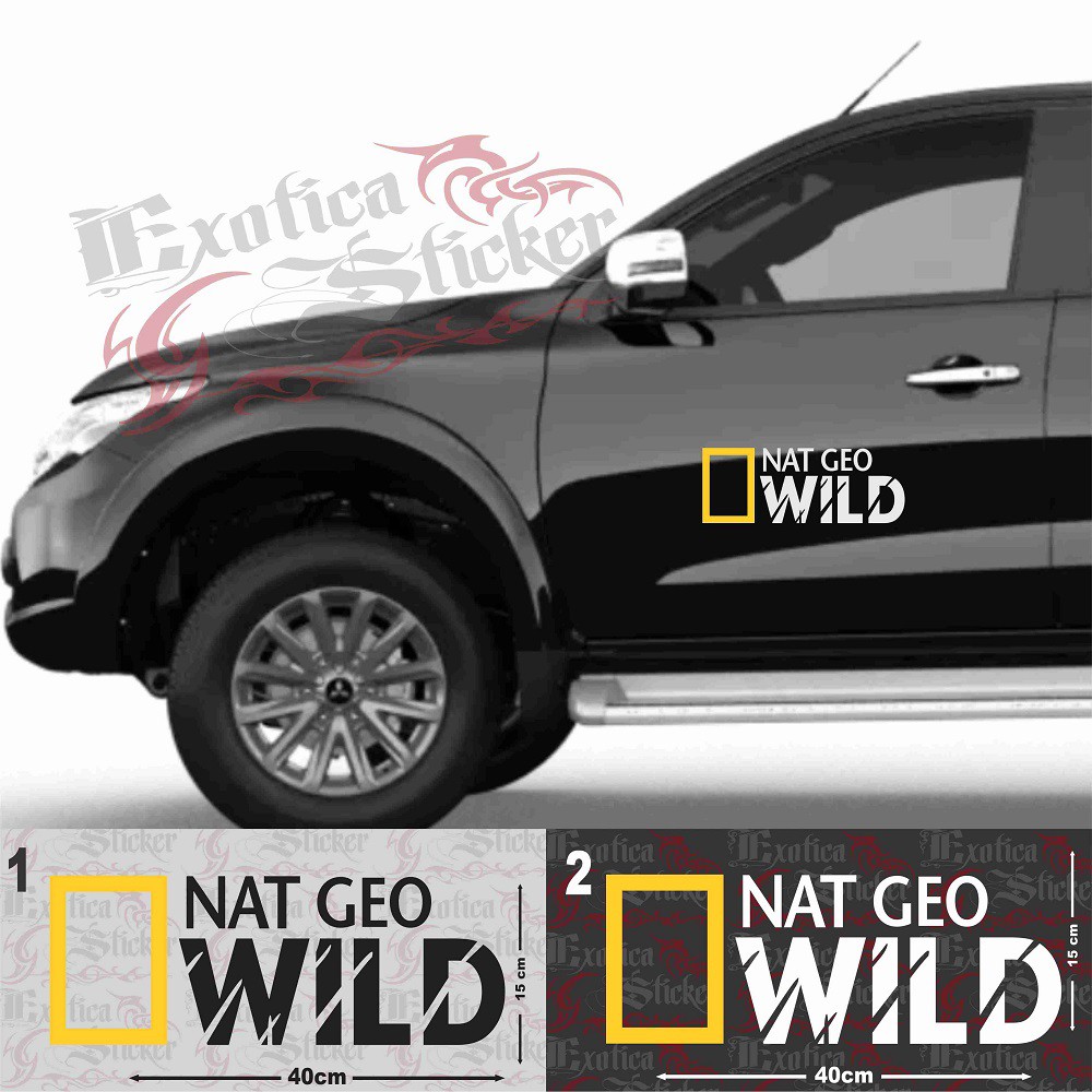 Jual stiker mobil Nat Geo Wild cutting sticker national geographic ...