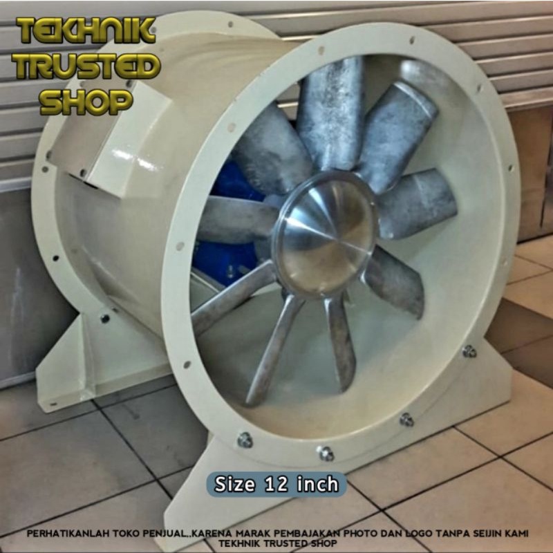 Jual Axial Cylinder 12" 370 watt Ventilator tabung exhaust fan blower ...