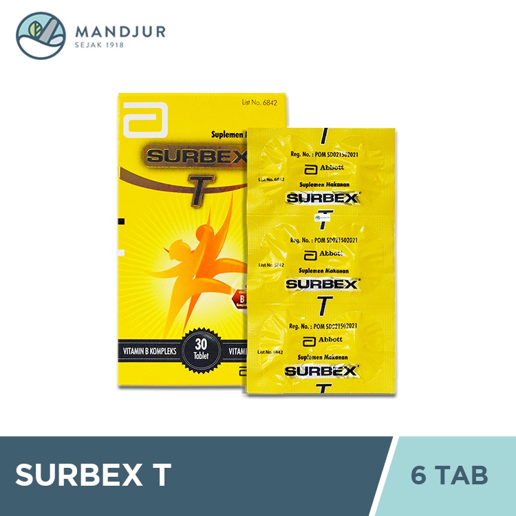 Jual Surbex T Strip 6 Tablet - Suplemen Vitamin B Kompleks dan Vitamin ...