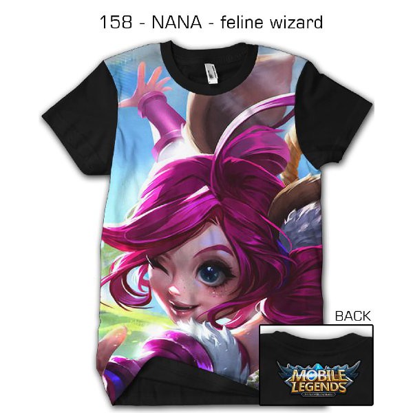 Jual Kaos Mobile Legend 3d game mobile legends NANA FELINE WIZARD ...