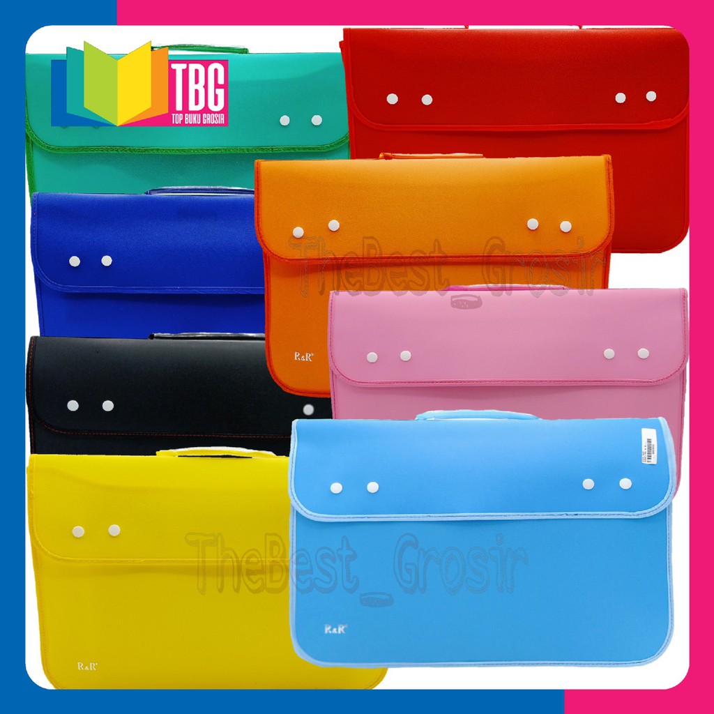 Jual 1 PCS MAP JALA KANCING 4 (FOLIO) SOLID COLOUR R&R/ TAS DOKUMEN ...