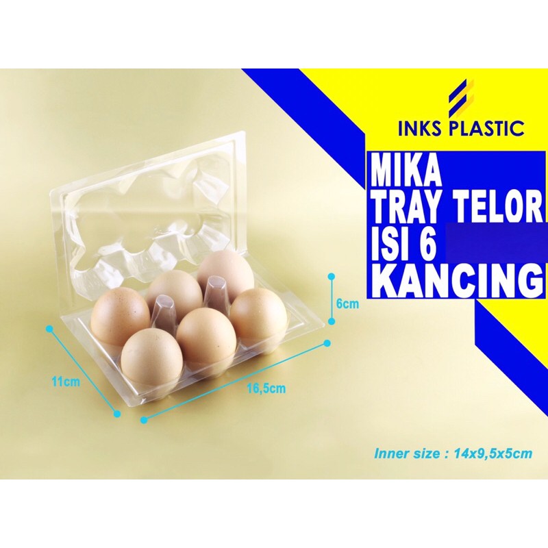 Jual MIKA TRAY TELOR ISI 6 KANCING (50 PCS) | Shopee Indonesia