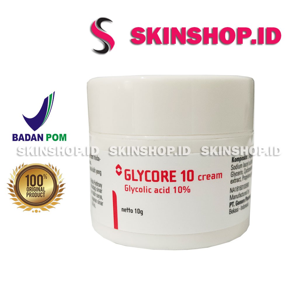 Jual GLYCORE 10 CREAM Glycolic Acid 10% 10g Original / Krim Penghilang ...