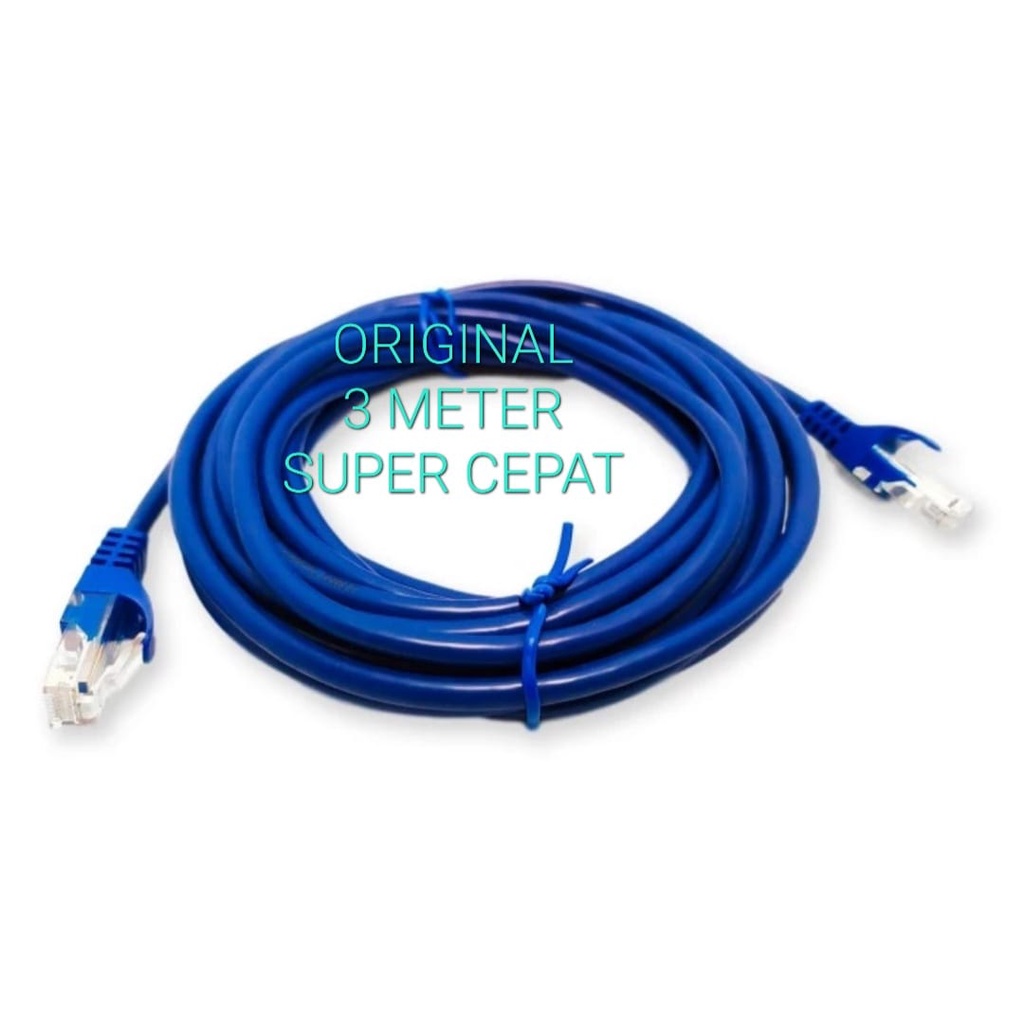 Jual G645 OR KABEL LAN RJ45 3 METER CAT6 UTP INTERNET LAPTOP WIFI ...