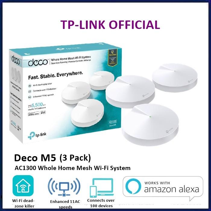 Jual Tp-Link Deco M5 Ac1300 The Most Secure Whole-Home Mesh Wi-Fi System | Shopee Indonesia