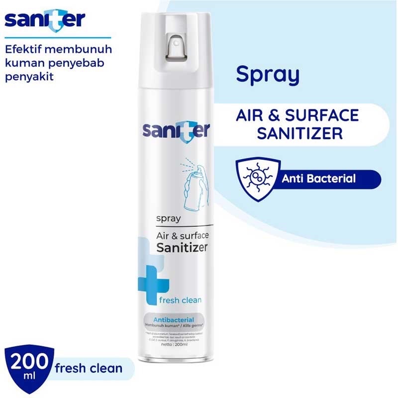 Jual Saniter Spray Disinfektan Air & Surface Sanitizer 200 ml | Shopee ...