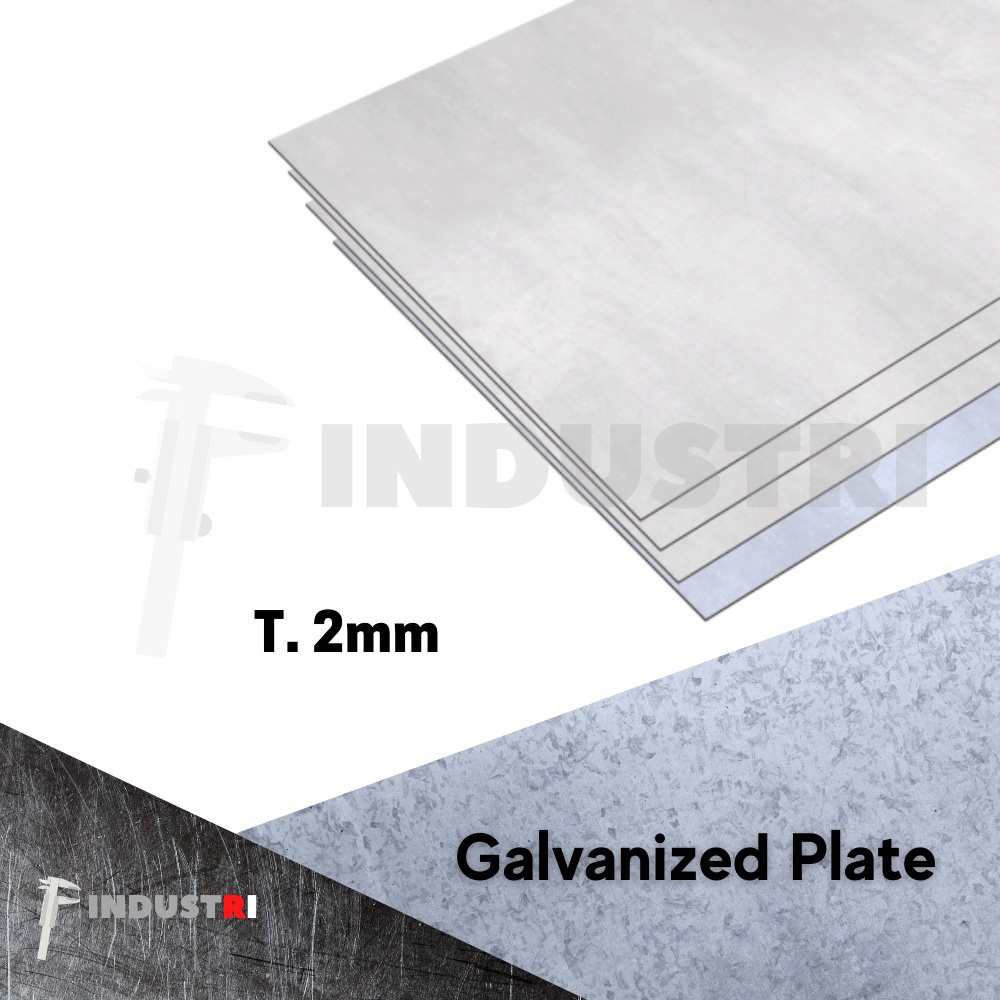 Jual Plat Galvanil tebal 2mm x 150mm x 150mm x 2pcs | Shopee Indonesia