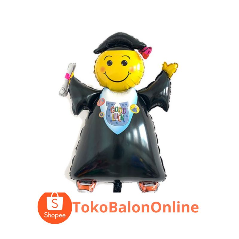 Jual bfs Balon Karakter Graduation Wisuda Sarjana sepro sidang sekolah ...