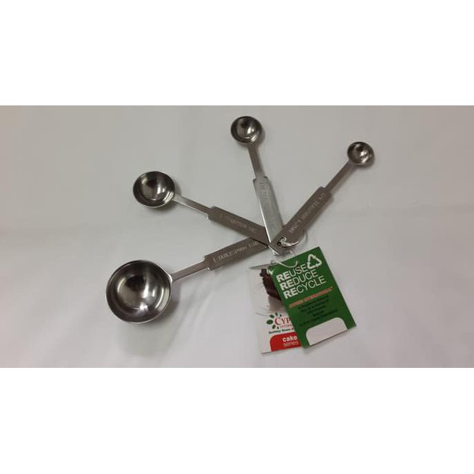 Jual Measuring Spoons Set Of 4 Cyprus / Sendok Takar Stainless - Ad1133 ...