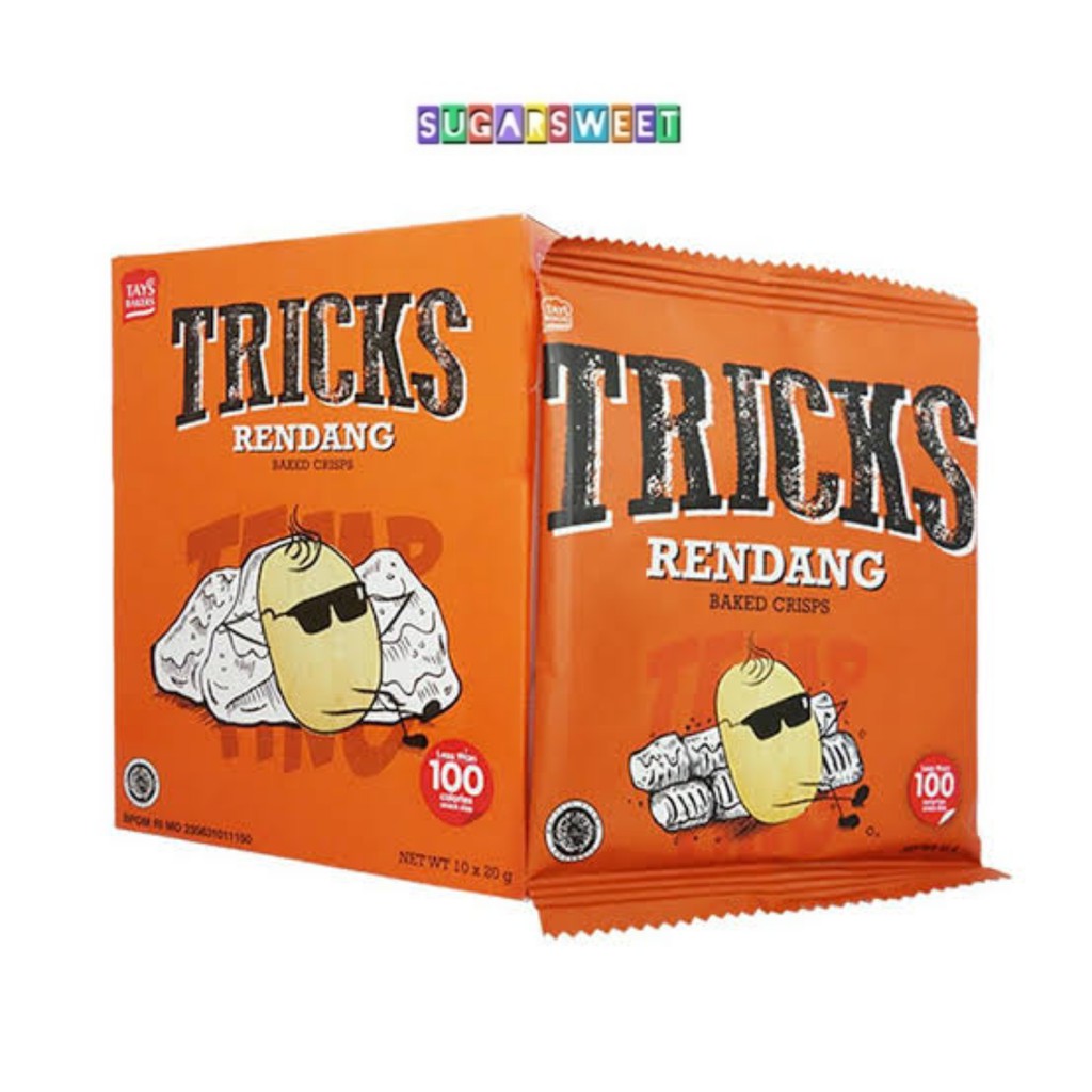 Jual Tricks Crisps Potato Baked Rasa Rendang / Snack Camilan Kentang ...