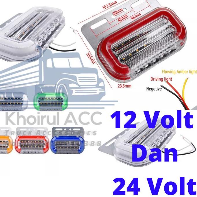 Jual Model baru - LED Bak samping Truk riting running Tersedia 12V dan 24V | Shopee Indonesia
