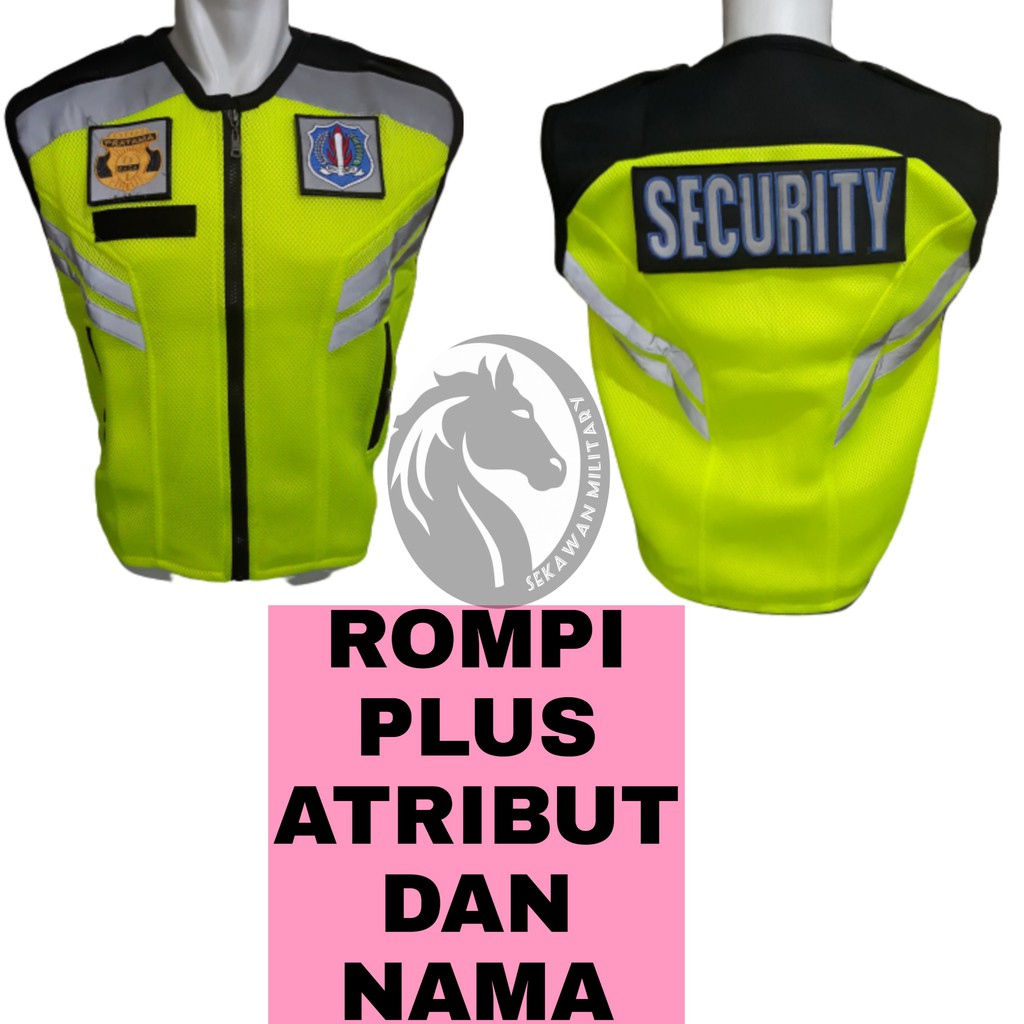 Jual Set Rompi Satpam Security Jaring + Nama | Shopee Indonesia