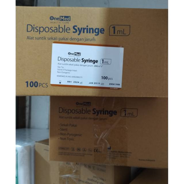 Jual Spuit 1cc onemed / syringe 1cc onemed / suntikan onemed / spuit ...