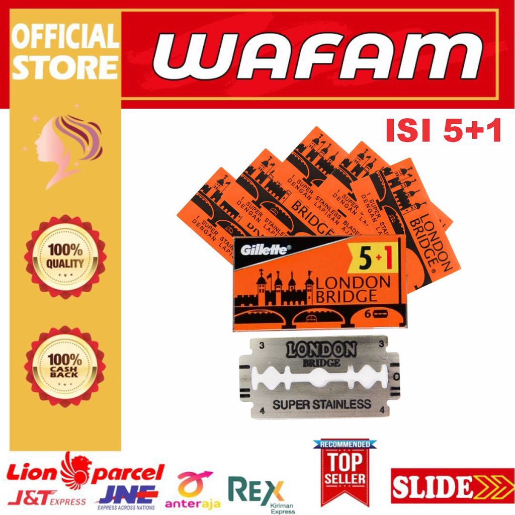 Jual PISAU SILET RAZOR LONDON BRIDGE BARBER PANGKAS SALON ISI 5 PCS ...