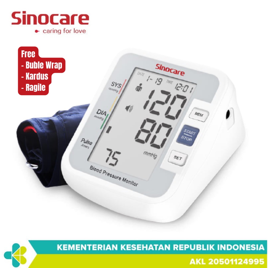 Jual Sinocare BA-801 Tensimeter Digital Otomatis | Shopee Indonesia