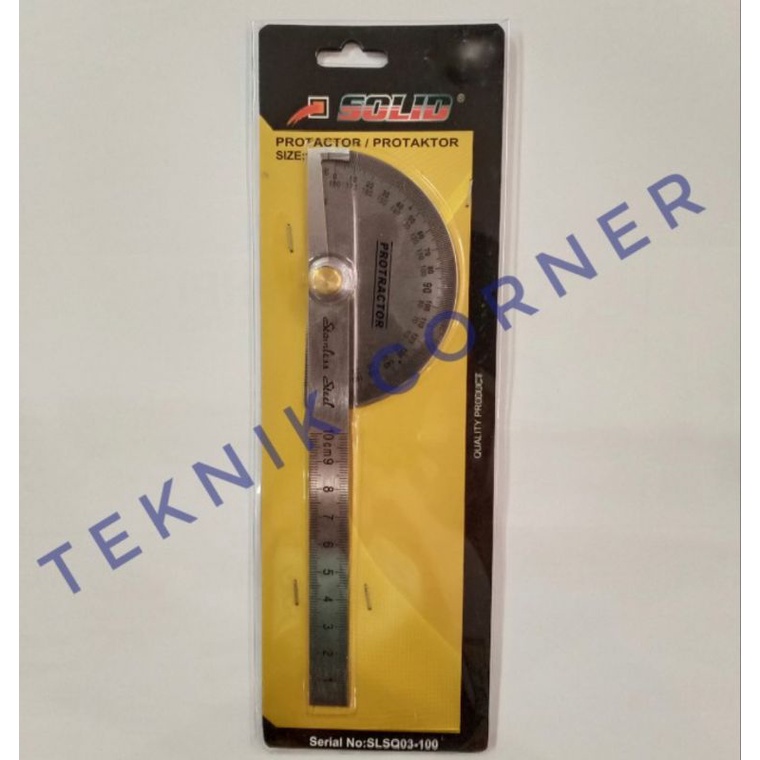 Jual Solid protaktor 100mm penggaris busur sudut derajat Protactor ...