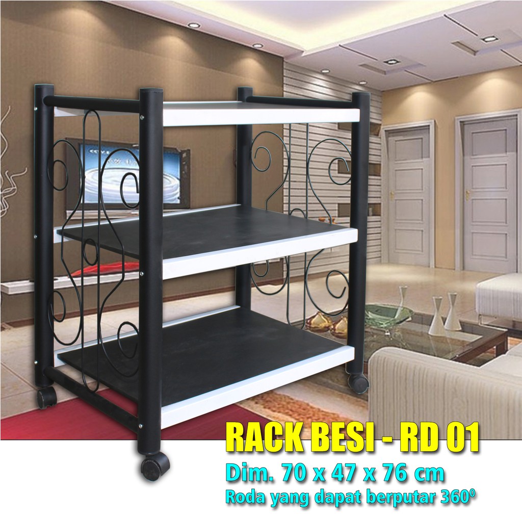Jual Rack TV Besi RD 01 / Rak TV Dorong / Rack TV Minimalis / Rak TV ...