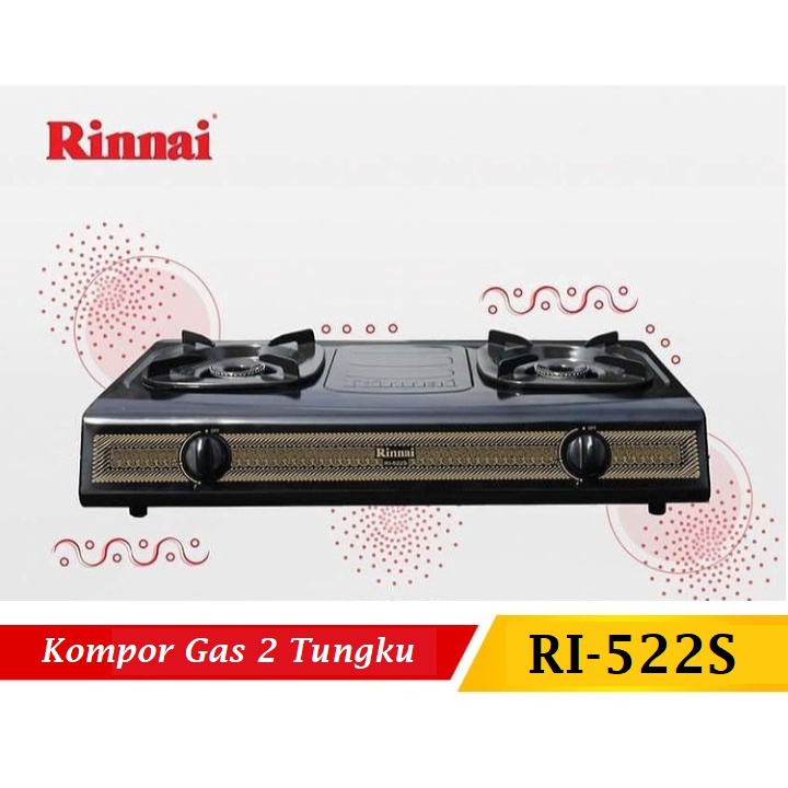 Jual Kompor Gas 2 Tungku Rinnai RI-522S Kompor Gas 2 Tungku Original ...
