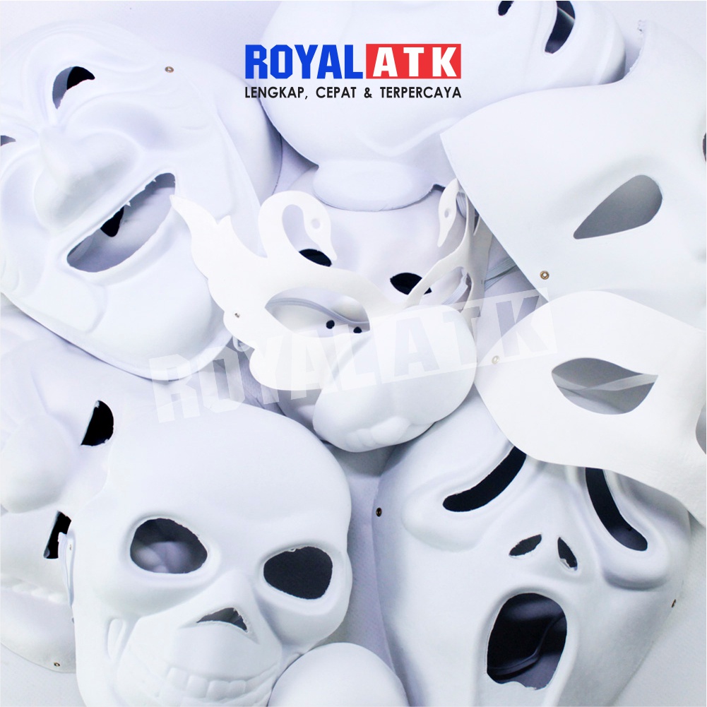 Jual Topeng Lukis Kertas Polos V-Tec Male Female / Vtec Mask Pria ...