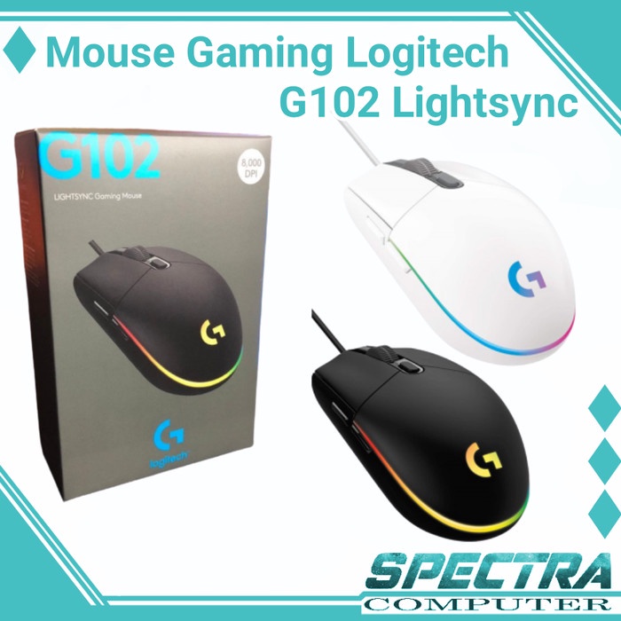 Jual Logitech G102 V2 Lightsync RGB Gaming Mouse RESMI DAN BERGARANSI | Shopee Indonesia