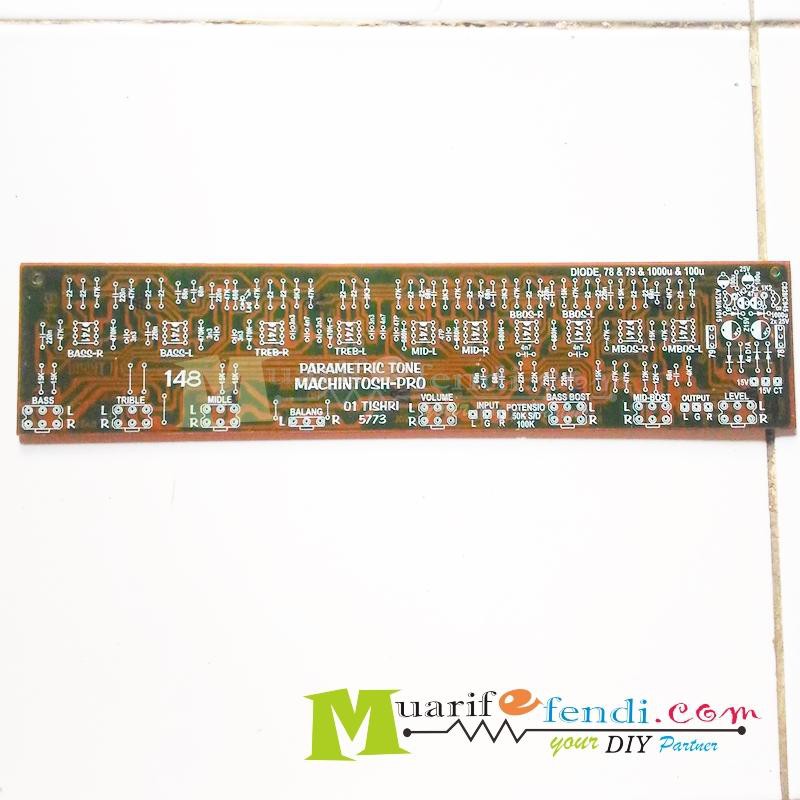 Jual PCB Parametric Stereo Tone Control MACHINTOSH plus power supply ...