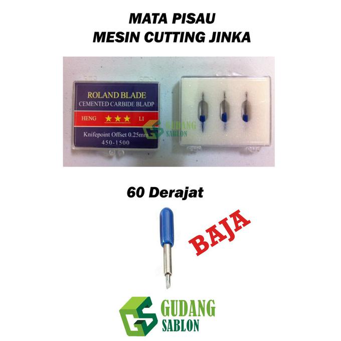 Jual Mata Pisau Jinka Baja 60 Derajat / Roland Blade Jinka 6O Drajat Baja | Shopee Indonesia